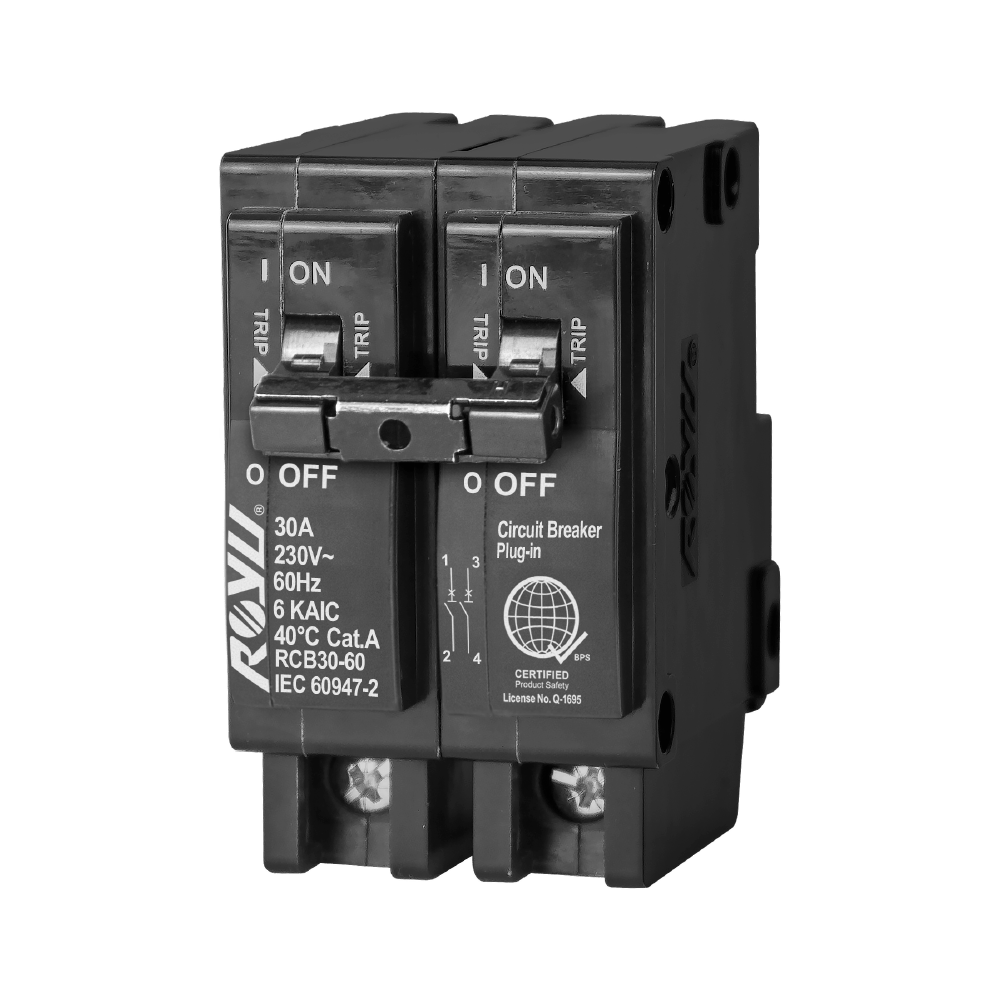 ROYU CIRCUIT BREAKER PLUG IN TYPE MECHANICAL LUG TERMINAL 30A One ROYU CIRCUIT BREAKER PLUG IN TYPE MECHANICAL LUG TERMINAL 30A One